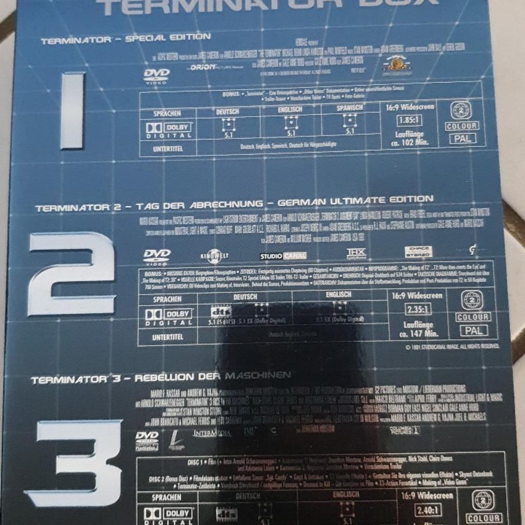 Terminator DVD Box Teil 1-3 in 71636 Ludwigsburg für € 15,00 zum ...