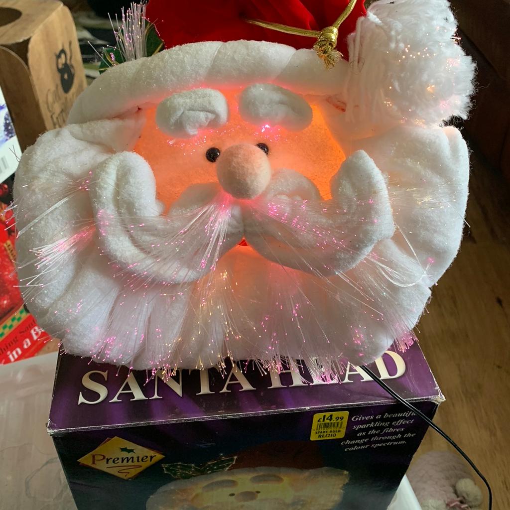 Hanging fibre optic Santa head in DY10 Wyre Forest für 5,00 £ zum ...