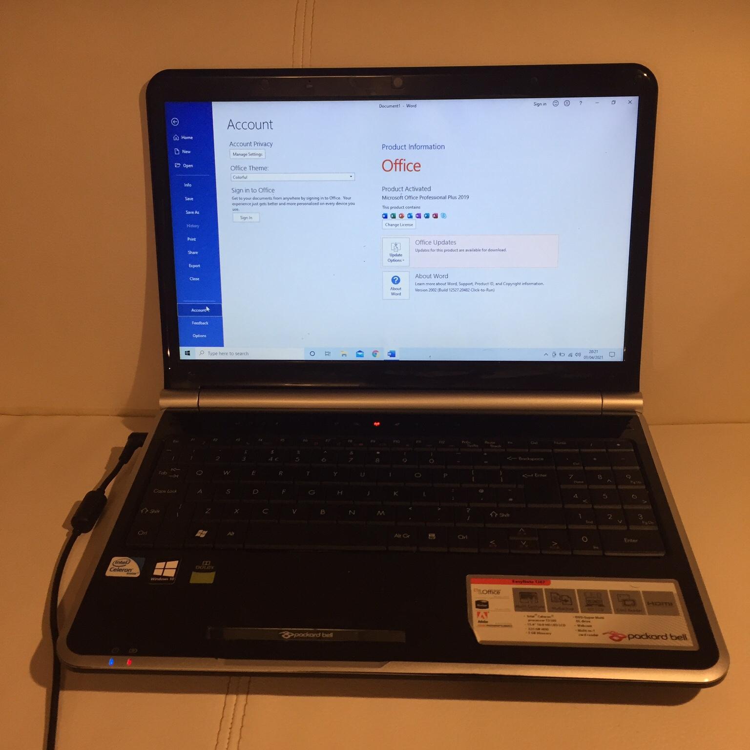 HP Windows 10 Laptop with MS Office 2019 in BL1 Bolton für 70,00 £ zum ...