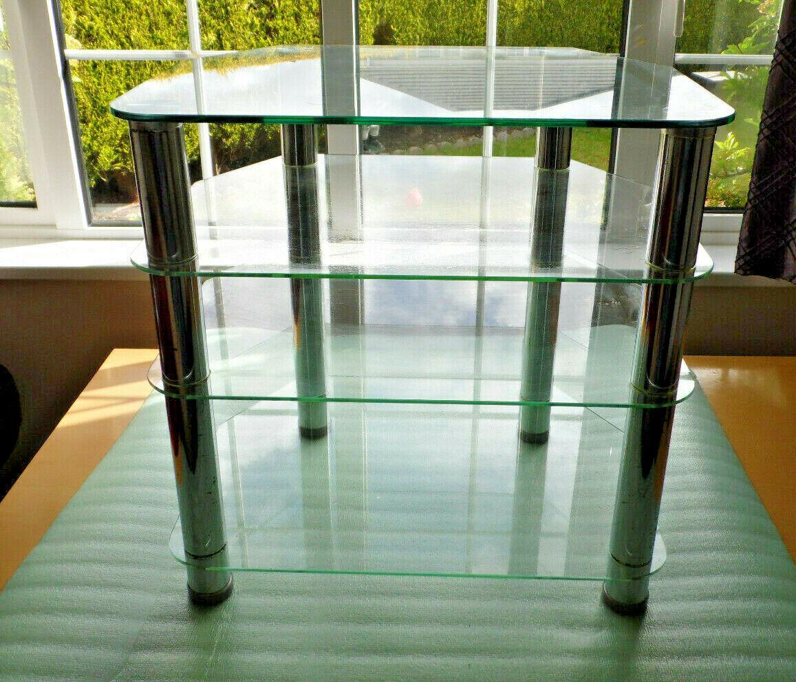 MATRIX GLASS CORNER TV STAND CABINET UNIT in PL26 Treverbyn für 22,00 ...