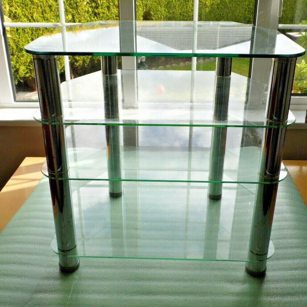 MATRIX GLASS CORNER TV STAND CABINET UNIT in PL26 Treverbyn für 22,00 ...