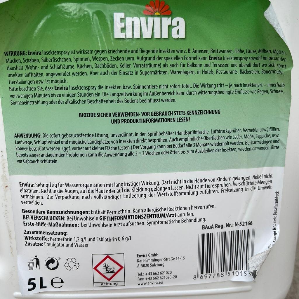 Envira Universal Insektenspray -Insektizid 5l in 67069 Ludwigshafen am ...