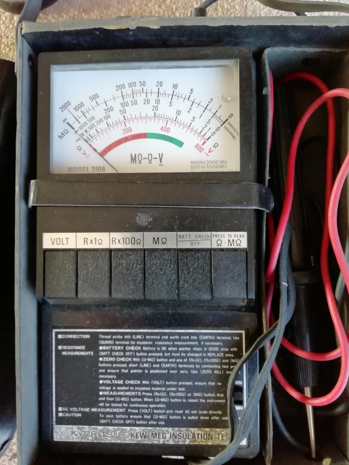 Kyoritsu Kew Meg electrical install tester. in DE55 Valley for £10.00 ...