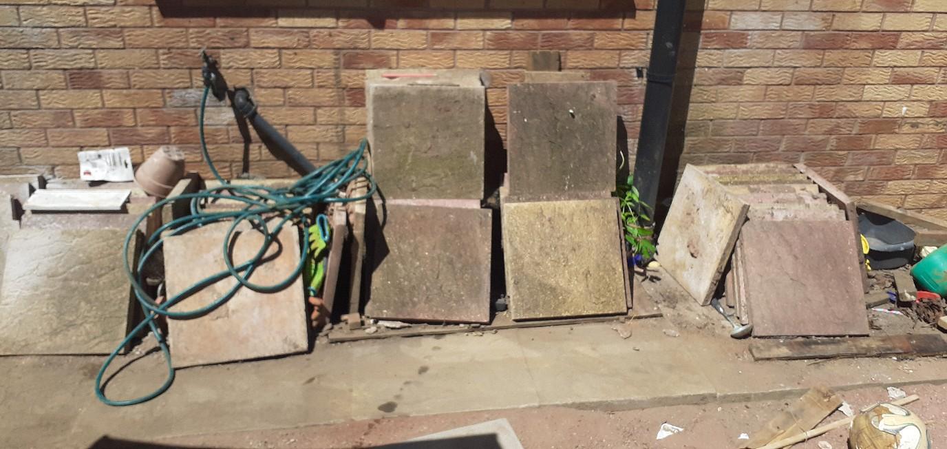 18inch red and yellow patio slabs in WS10 Sandwell for free for sale ...
