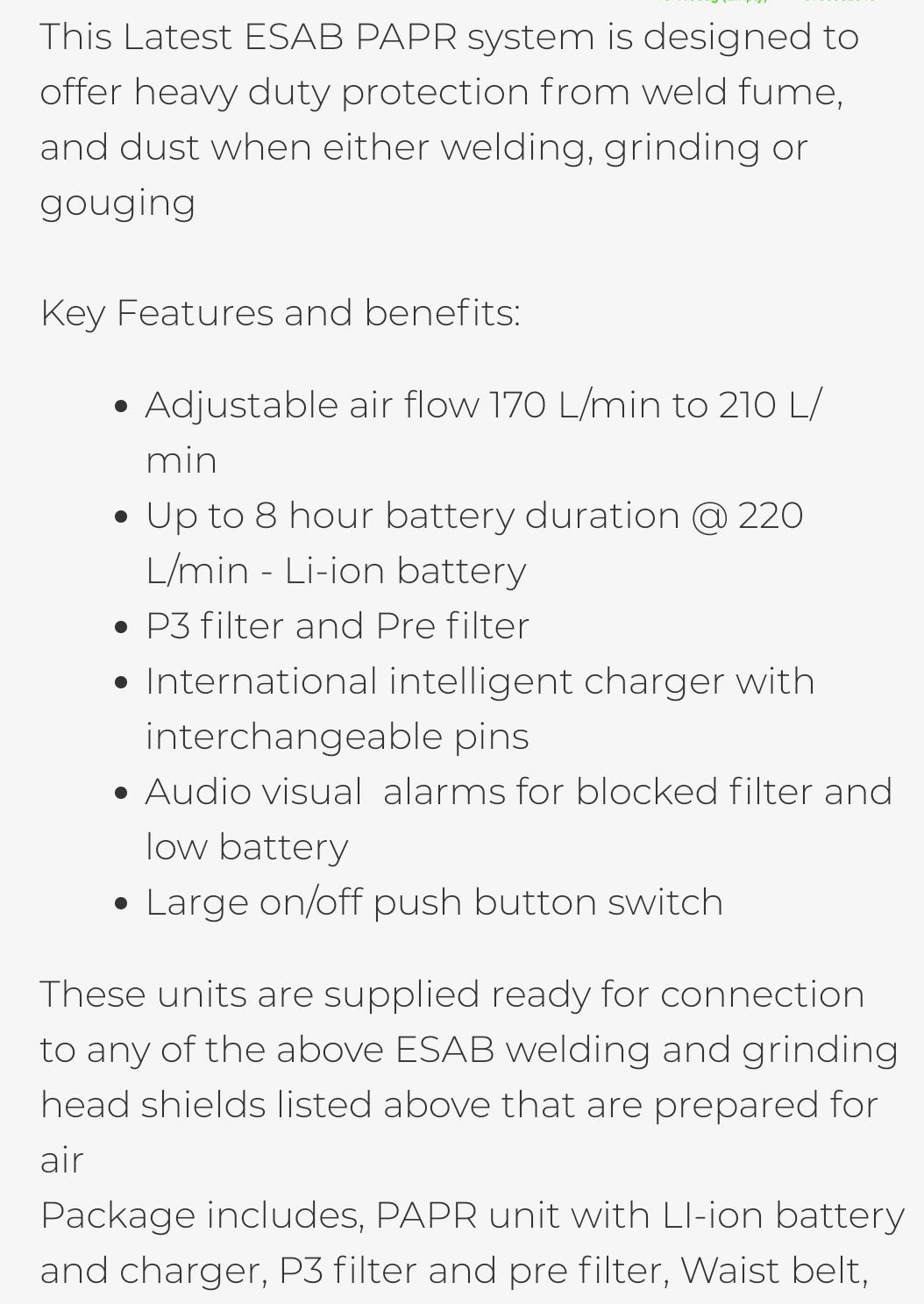 ESAB PAPR Weld Air Fed in NN8 Wellingborough für 100,00 £ zum Verkauf ...