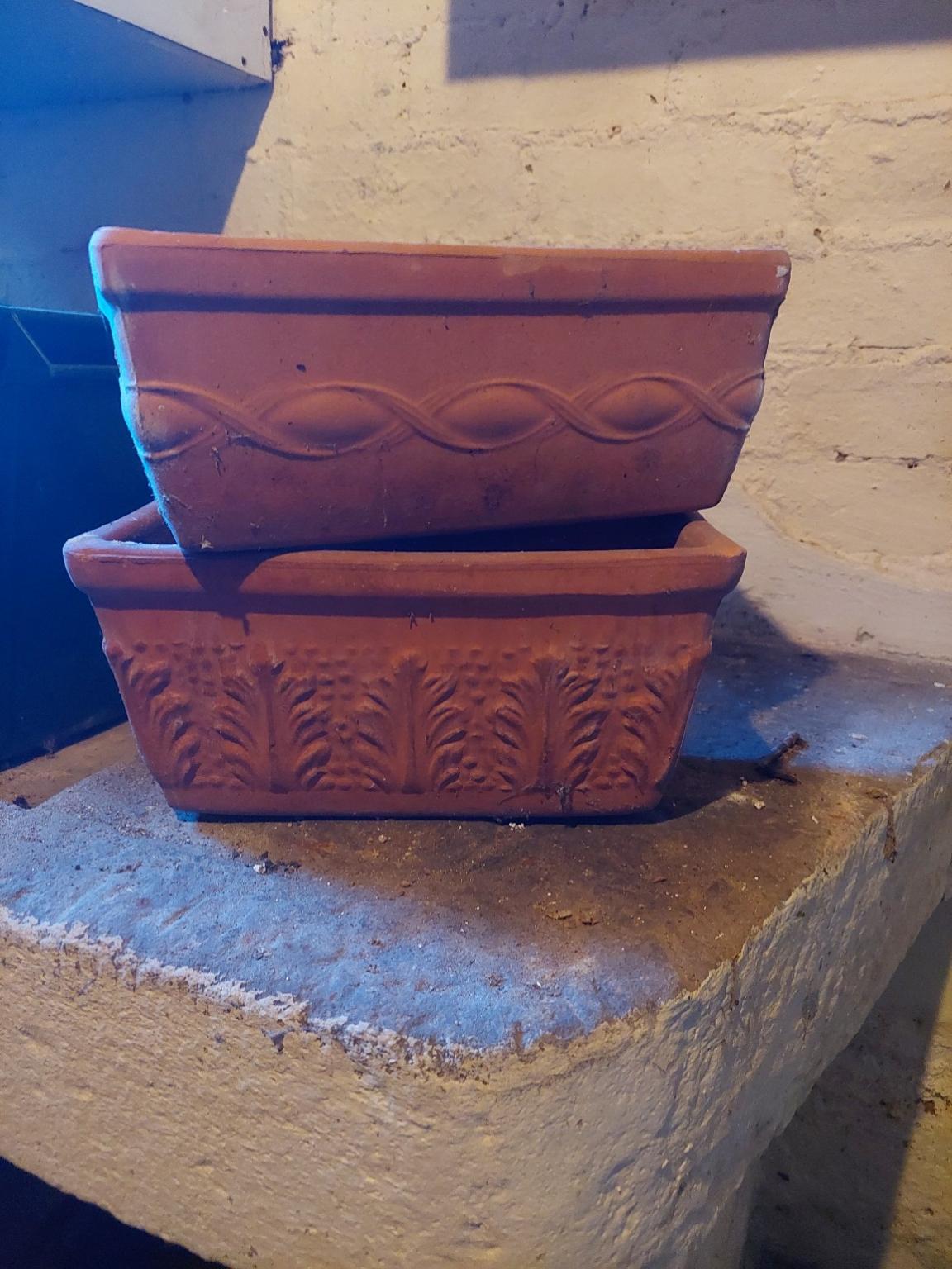 4 terracotta window planters in BD22 Bradford for £25.00 for sale | Shpock