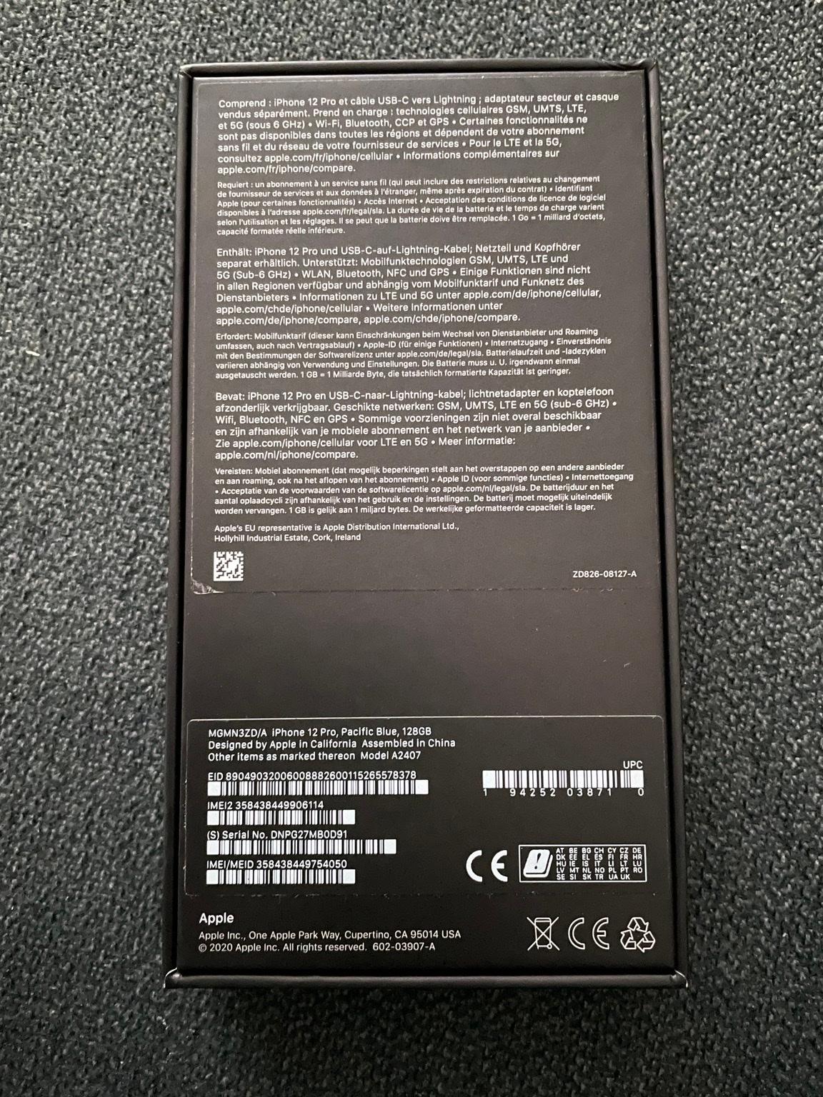 iPhone 12 Pro 128 GB Pacific Blau in 86163 Augsburg für 870,00 € zum ...