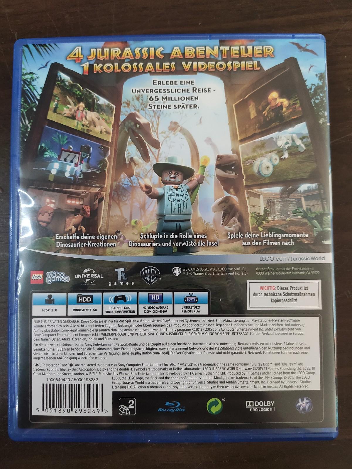 Lego - Jurassic World für Playstation 4 in 31177 Harsum für 10,00 € zum ...