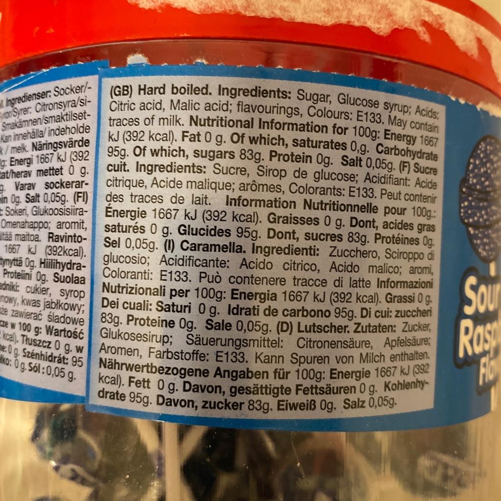 Vidal sour blue raspberry lollipops in B38 Birmingham for £5.00 for ...