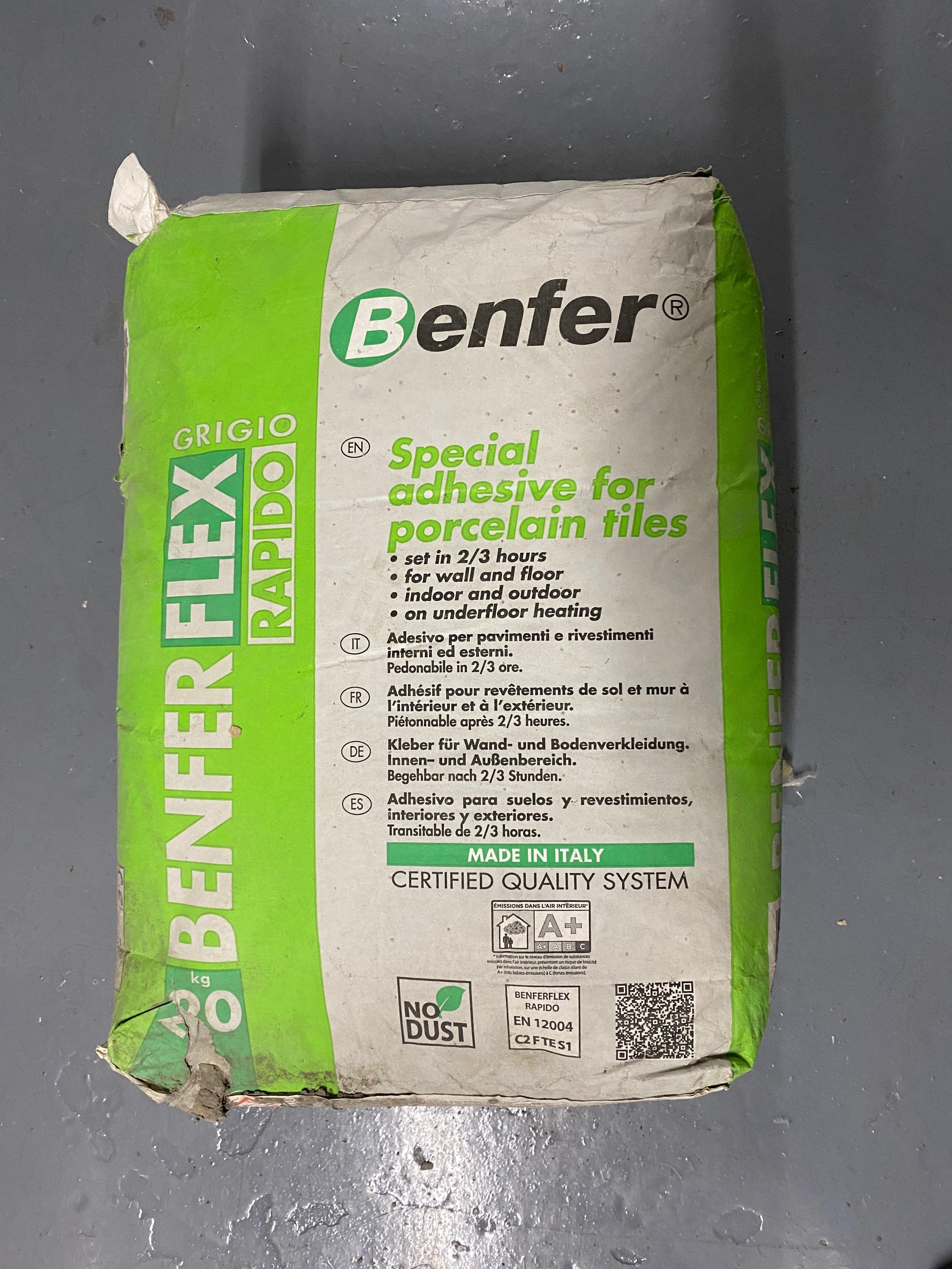 TWO x Tiling Adhesive/Grout Benferflex Rapido in B37 Solihull for £12. ...