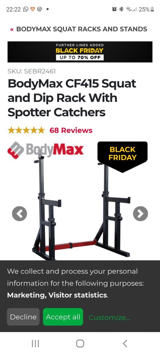 bodymax sqaut rack dip station n catchers in WV10 Wolverhampton für 50 ...