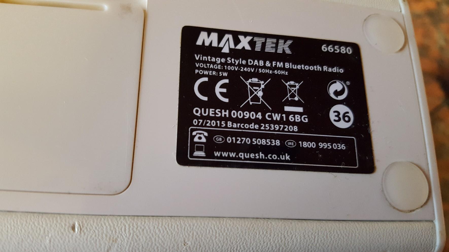 maxtek portable DAB/FM Bluetooth Radio in M12 Manchester für 20,00 ...