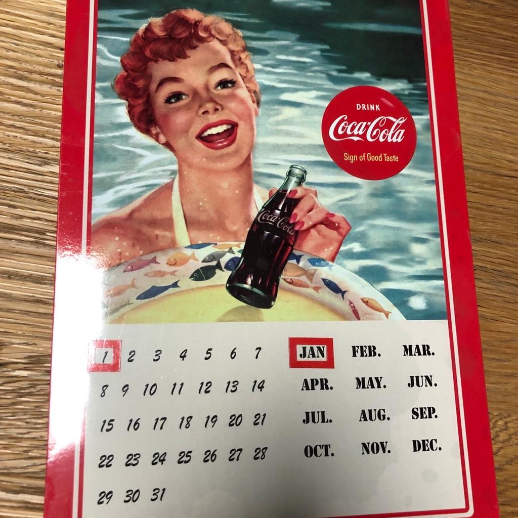 Coca Cola Kalender Blech ca A4 groß in 67685 Weilerbach für € 3,00 zum ...