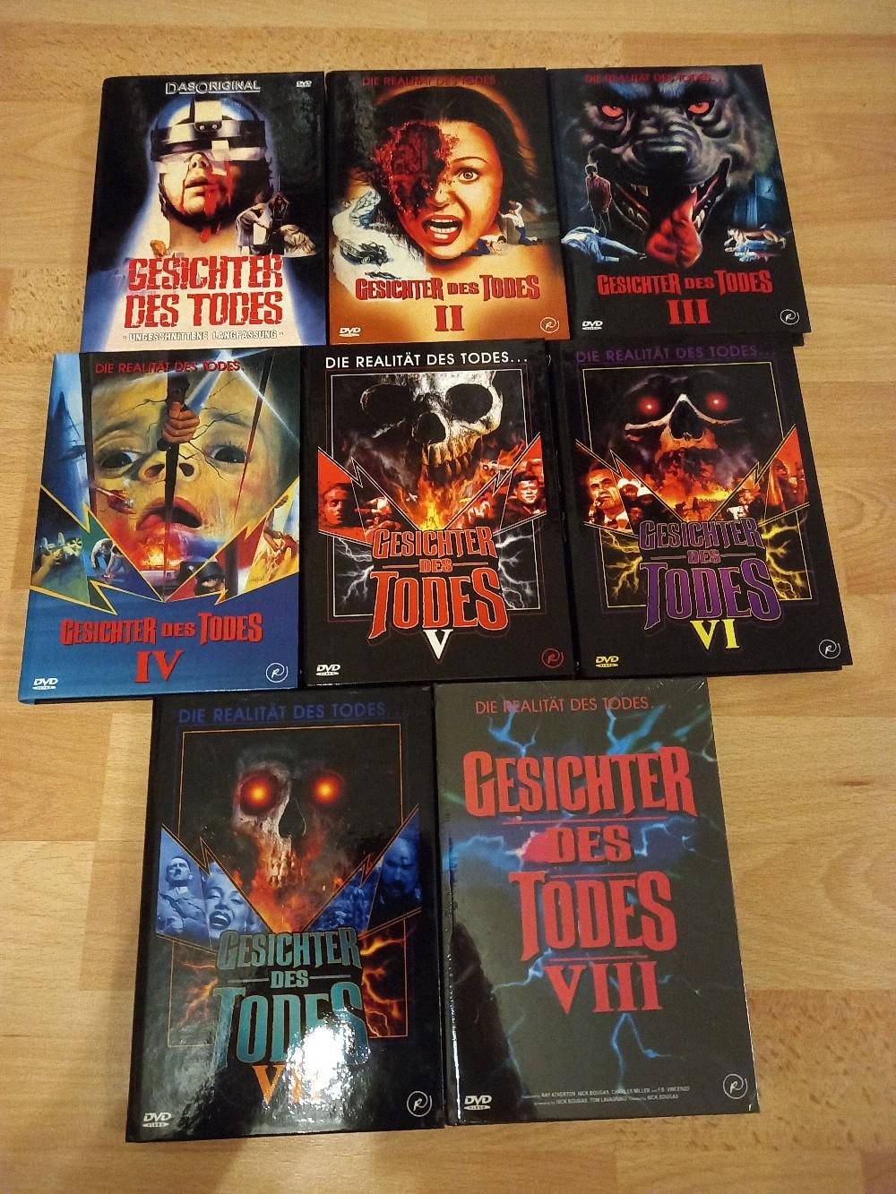 Gesichter des Todes Teil 1 bis 8 Komplett in 86609 Donauwörth für 79,00 ...