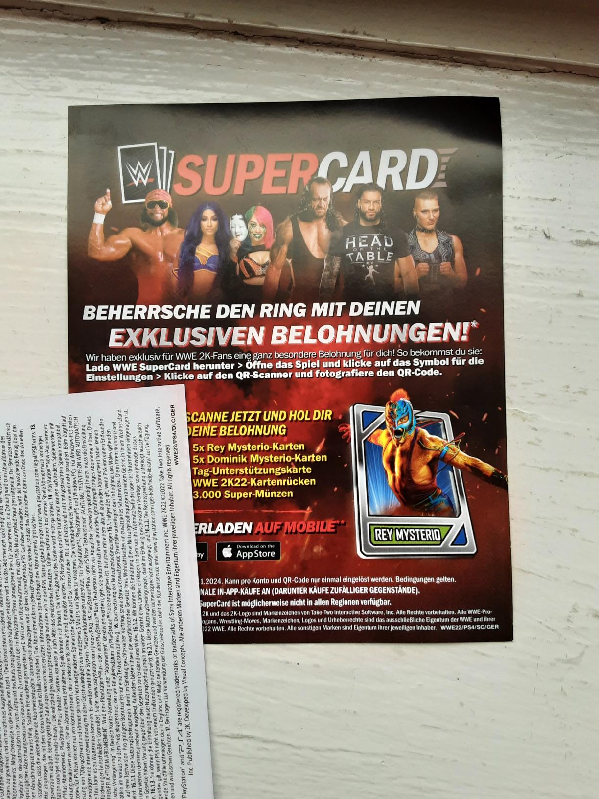 WWE 2K22 Rey Mysterio Supercard QR Code VB in 47051 Duisburg für 20,00 ...