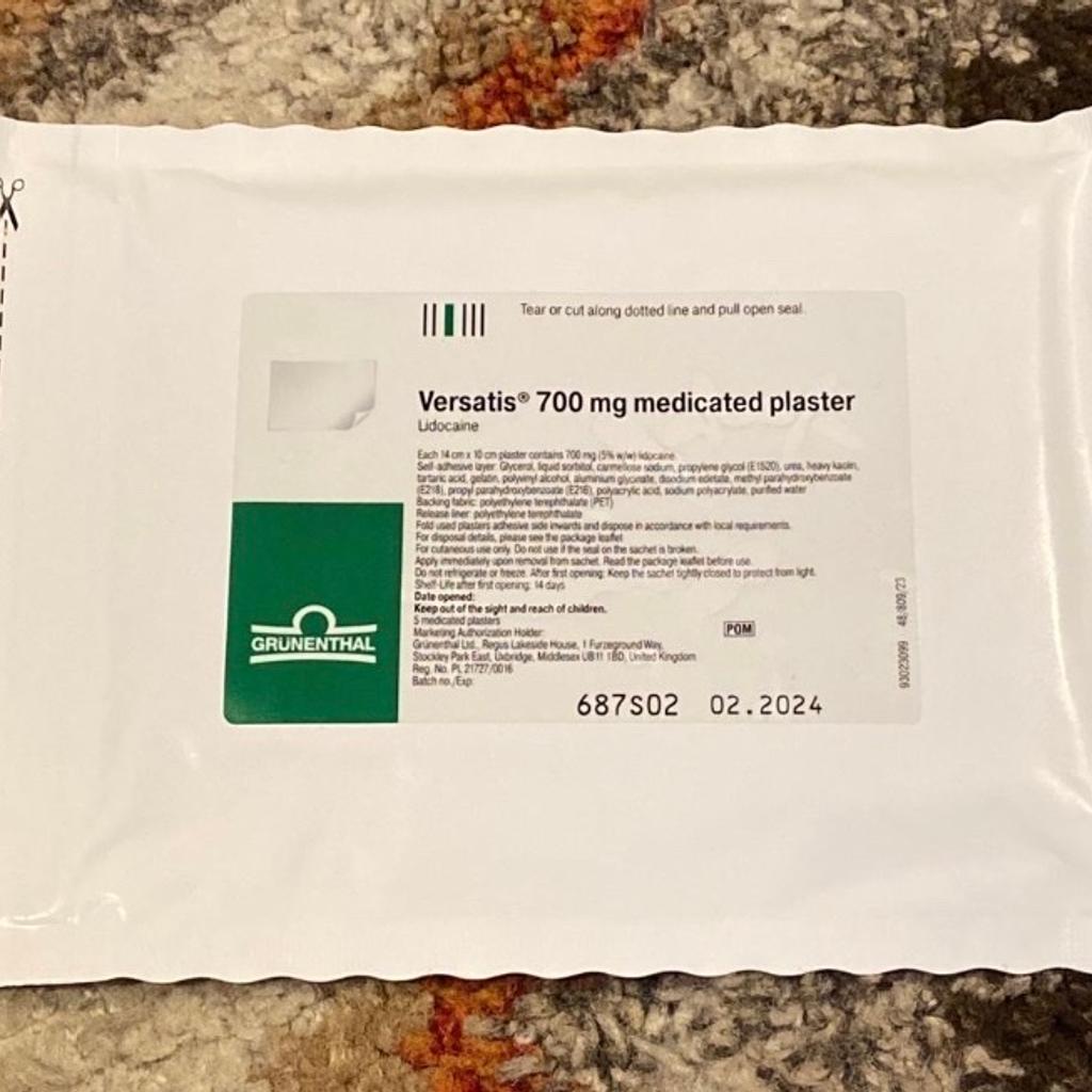 Versatis 700mg medicated first aid plaster in London Borough of ...