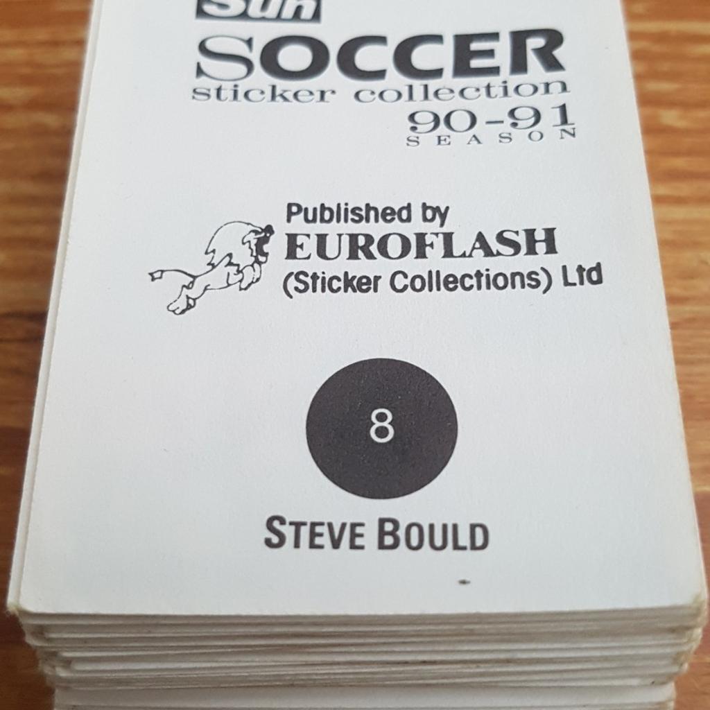 The Sun Soccer Sticker Collection 90-91 x 90 in KT17 Ewell for £8.00 ...