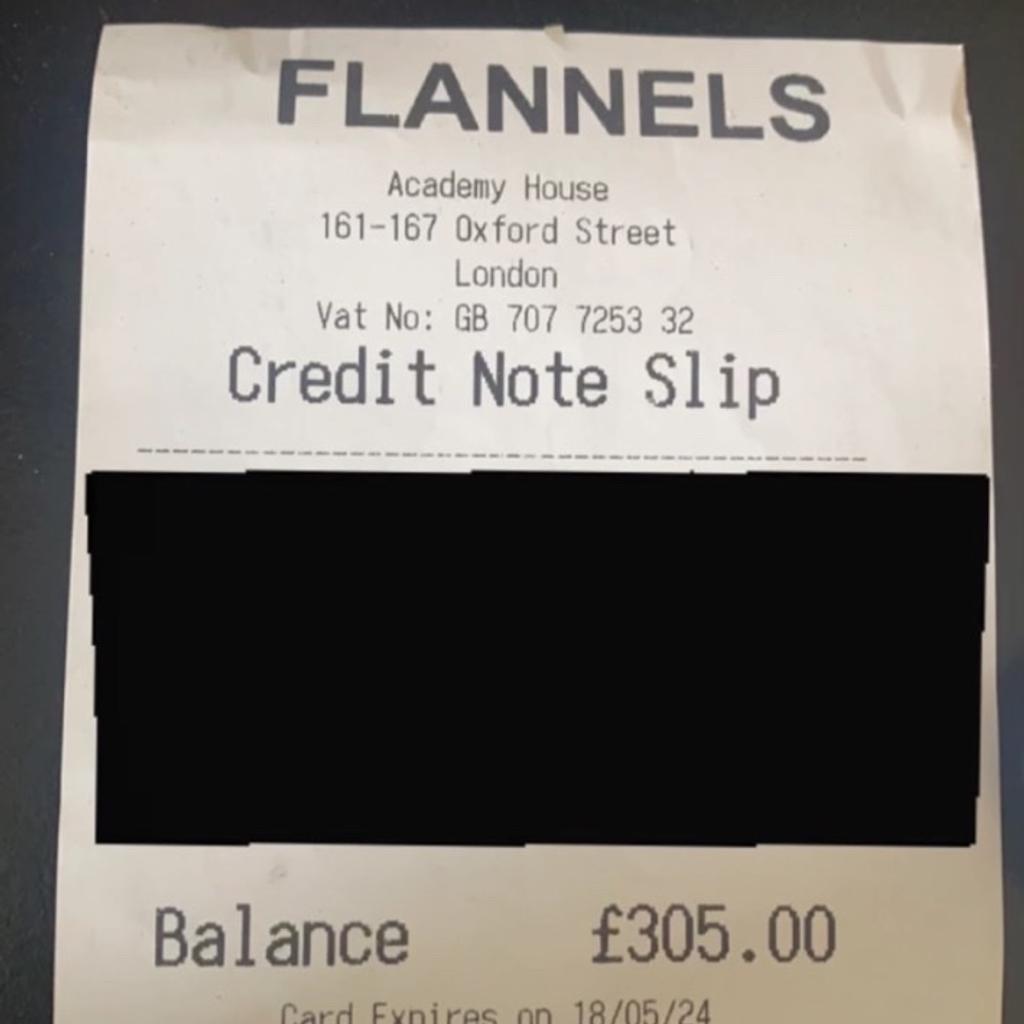 £470 Flannels Voucher credit note in SW16 Merton for £430.00 for sale ...