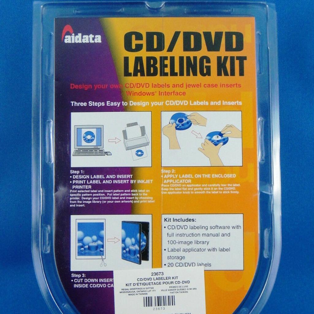 CD/DVD LABELLING KIT BY AIDATA in WA5 Green for £14.00 for sale | Shpock