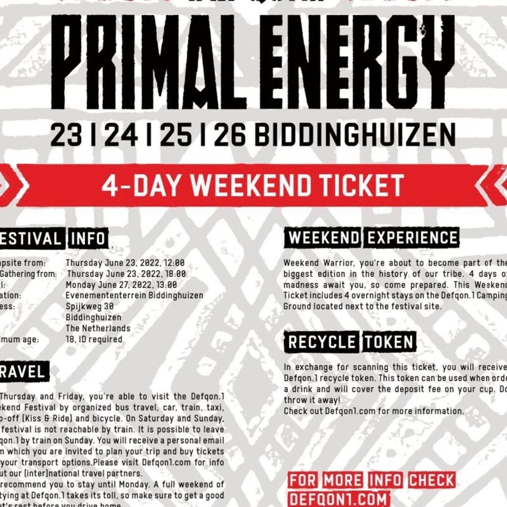 Defqon.1 Ticket + Bus in 5450 Werfen für € 550,00 zum Verkauf | Shpock AT