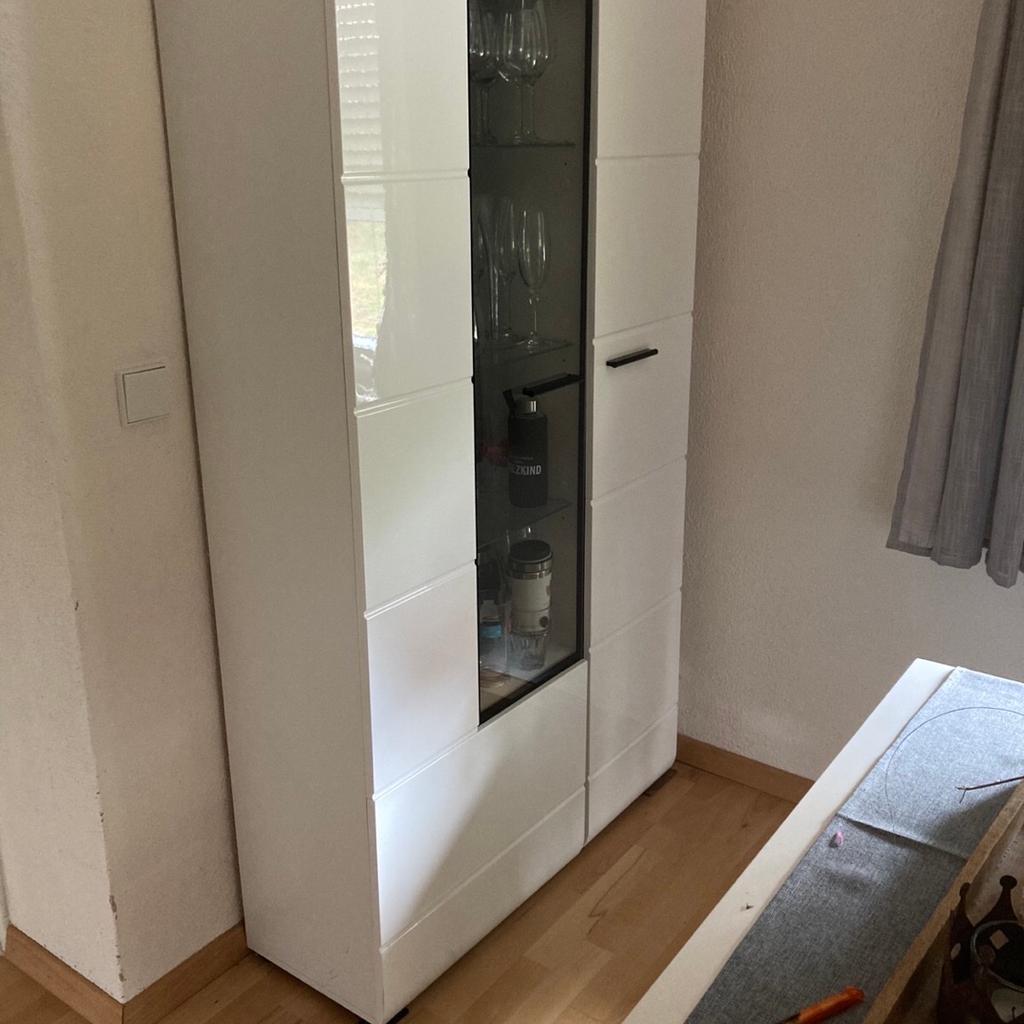Vitrine Schrank Weiß Hochglanz in 76831 Billigheim-Ingenheim für € 99 ...