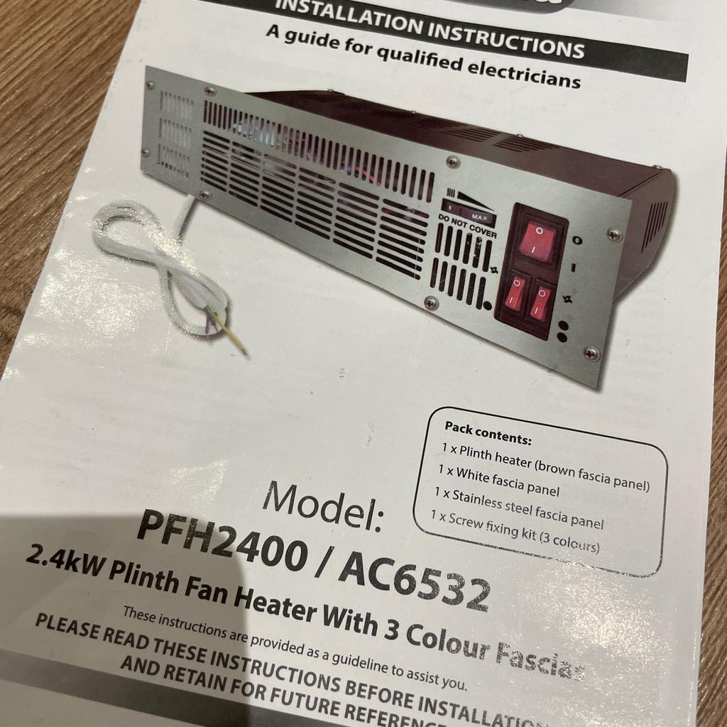 Howdens Electric Plinth Heater in LS17 Leeds für £ 42,00 zum Verkauf ...