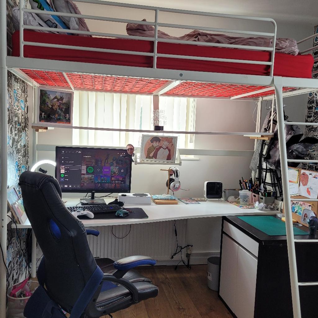 ikea high sleeper bed and mattress in S44 North East Derbyshire for £150.00 for sale | Shpock