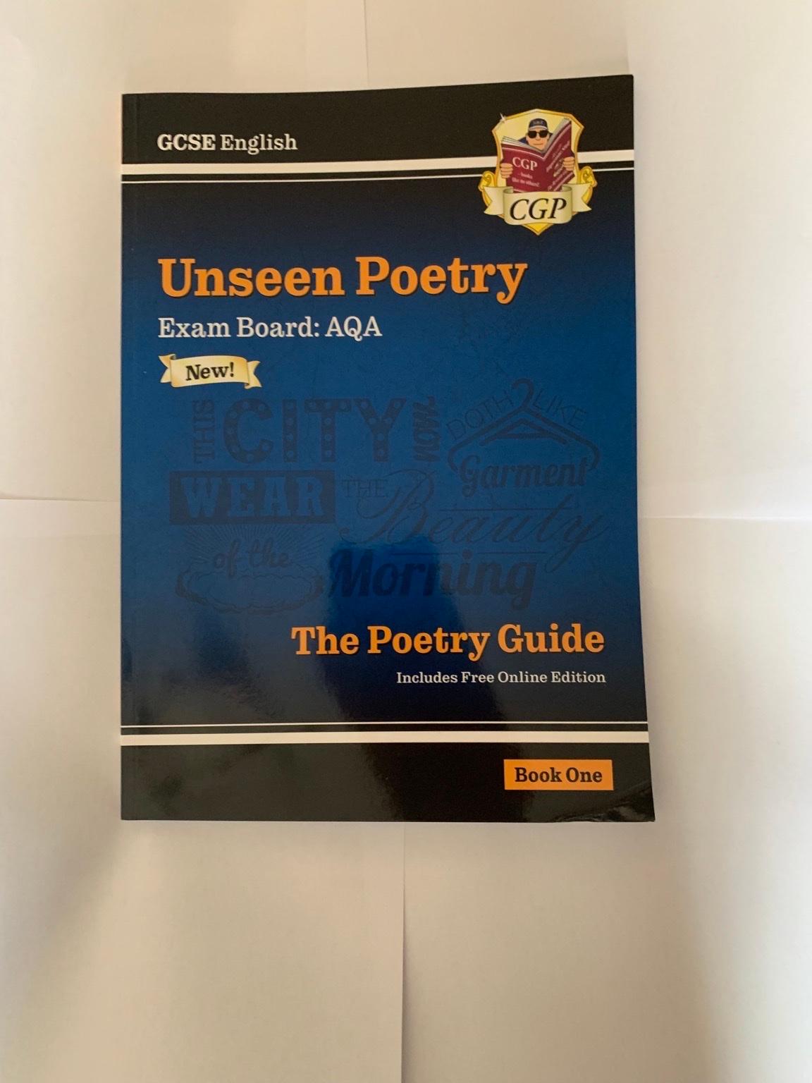 English Unseen Poetry AQA Guide 2023 Exam in M19 Manchester for £5.00 ...