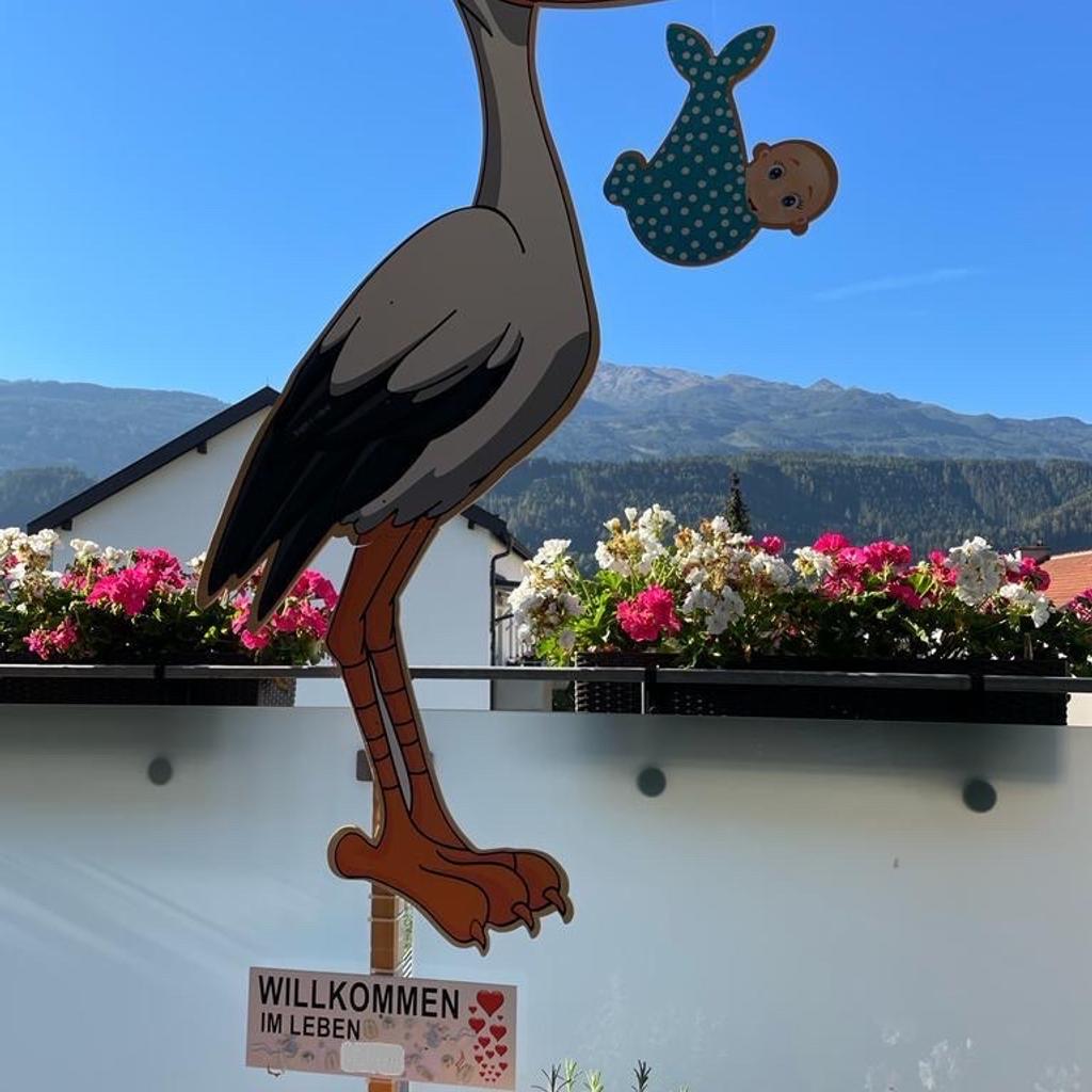 Großer Storch mit Baby aus Holz in 6060 Stadt Hall in Tirol für € 120 ... Großer Storch mit Baby aus Holz in 6060 Stadt Hall in Tirol für € 120 ...