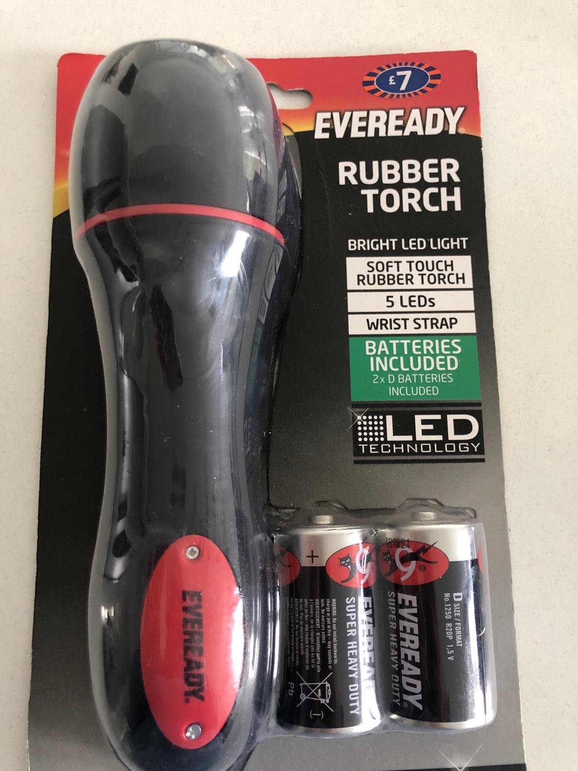 EVEREADY RUBBER TORCH BATTERIES NEW in Hartwell für £ 4,00 zum Verkauf ...
