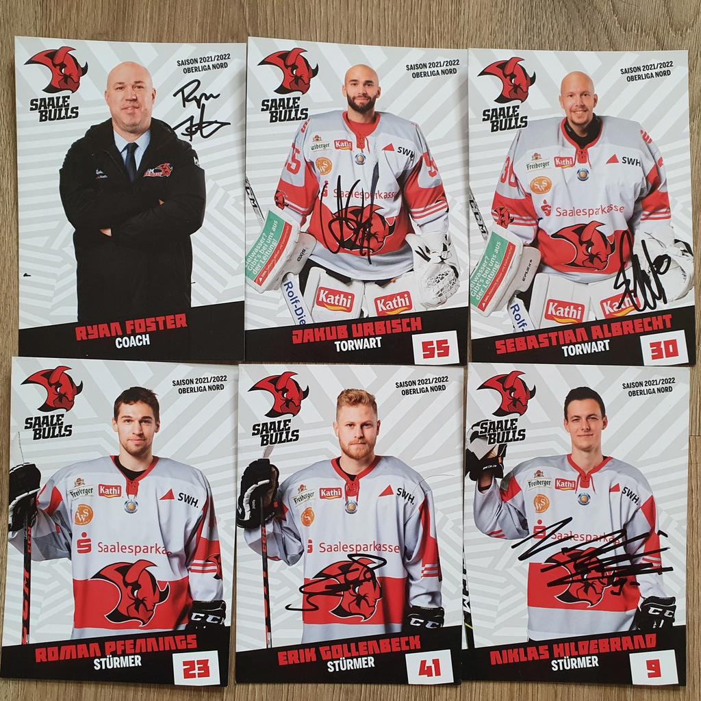 Saale Bulls Autogrammkarten 2021/22 in 06120 Dölau für 1,00 € zum ...