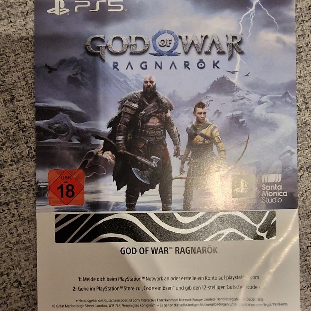 God of War ragnarök ps5 code in 37269 Eschwege für 50,00 € zum Verkauf ...