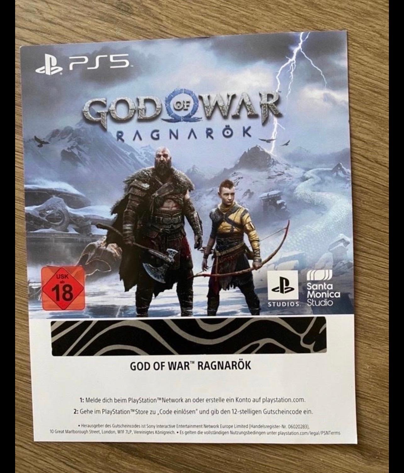 God of War Ragnarök Ragnarok Download Code in 13357 Berlin für 40,00 ...
