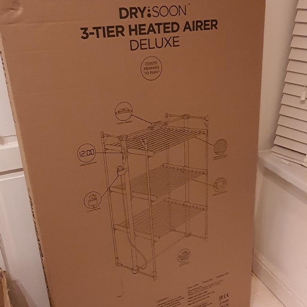 Dry:Soon Deluxe 3-Tier Heated Airer in E12 London Borough of Redbridge ...