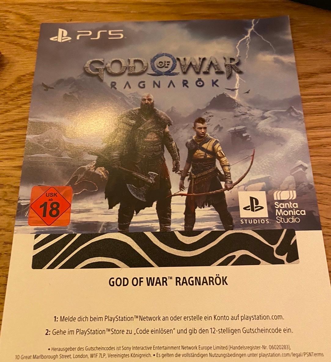 God of War Ragnarök PS5 GoW Ragnarok Code in 58511 Lüdenscheid für 40 ...