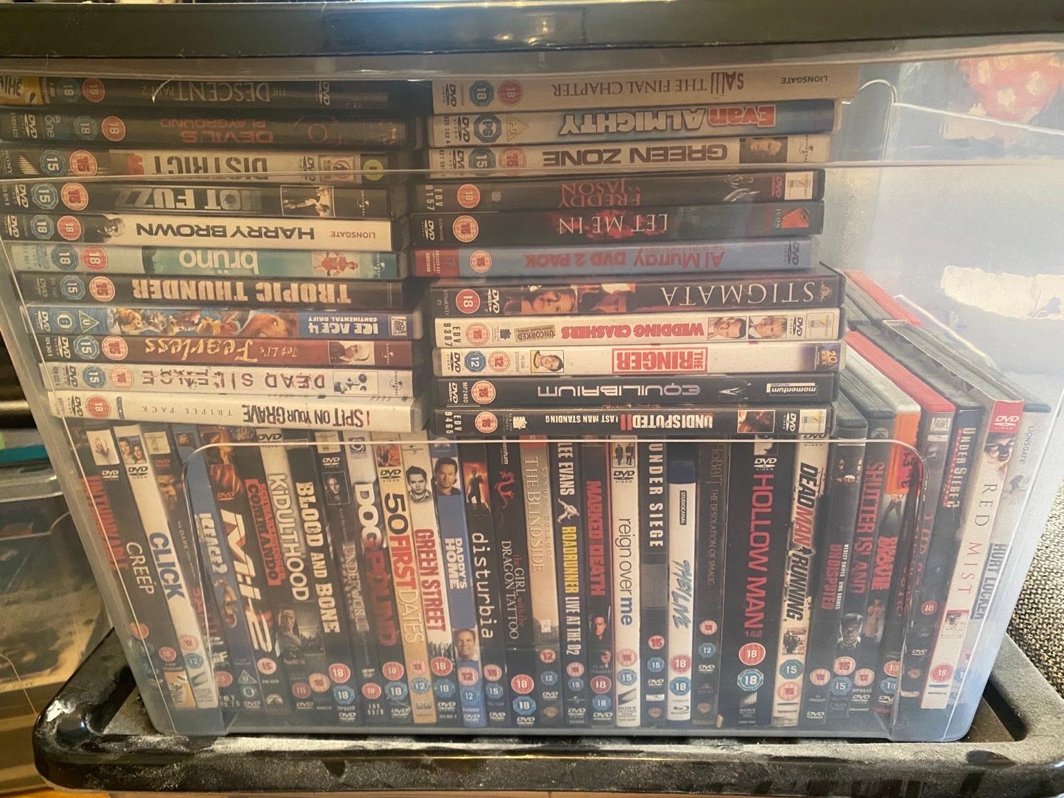 2x boxes of dvds around 200 dvds all together in London Borough of ...