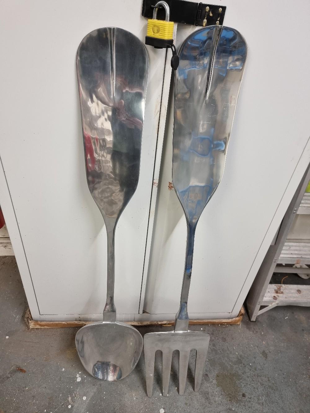 large metal spoon and fork wall display figur in LS10 Leeds für 50,00 ...