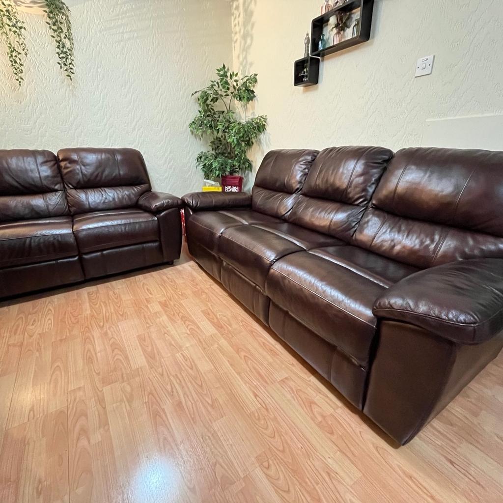 Sofa 100% Pure Leather Brown. SCS Sofa in E14 Hamlets for £1,100.00 for ...