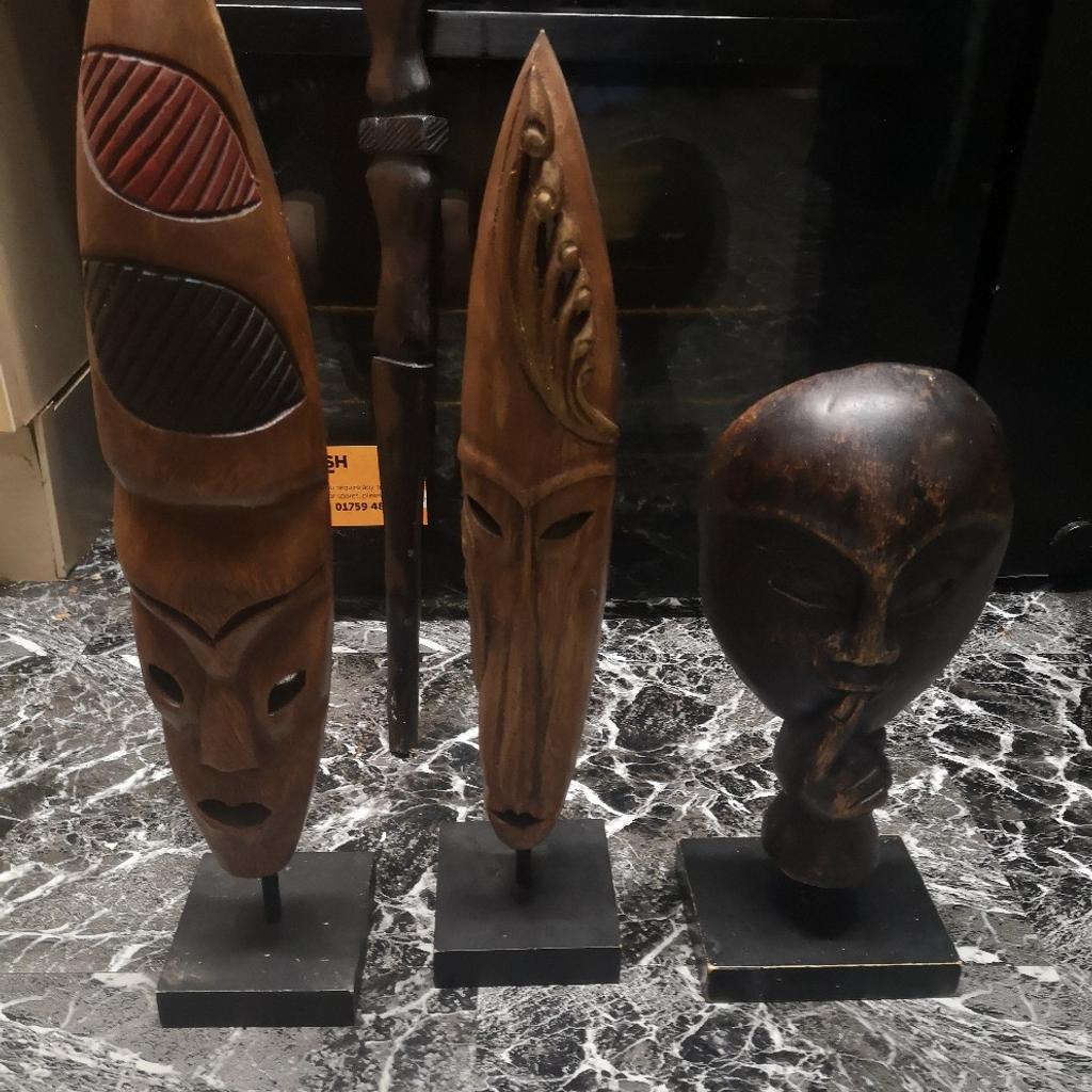 African wooden display masks in B37 Metropolitan Borough of Solihull ...