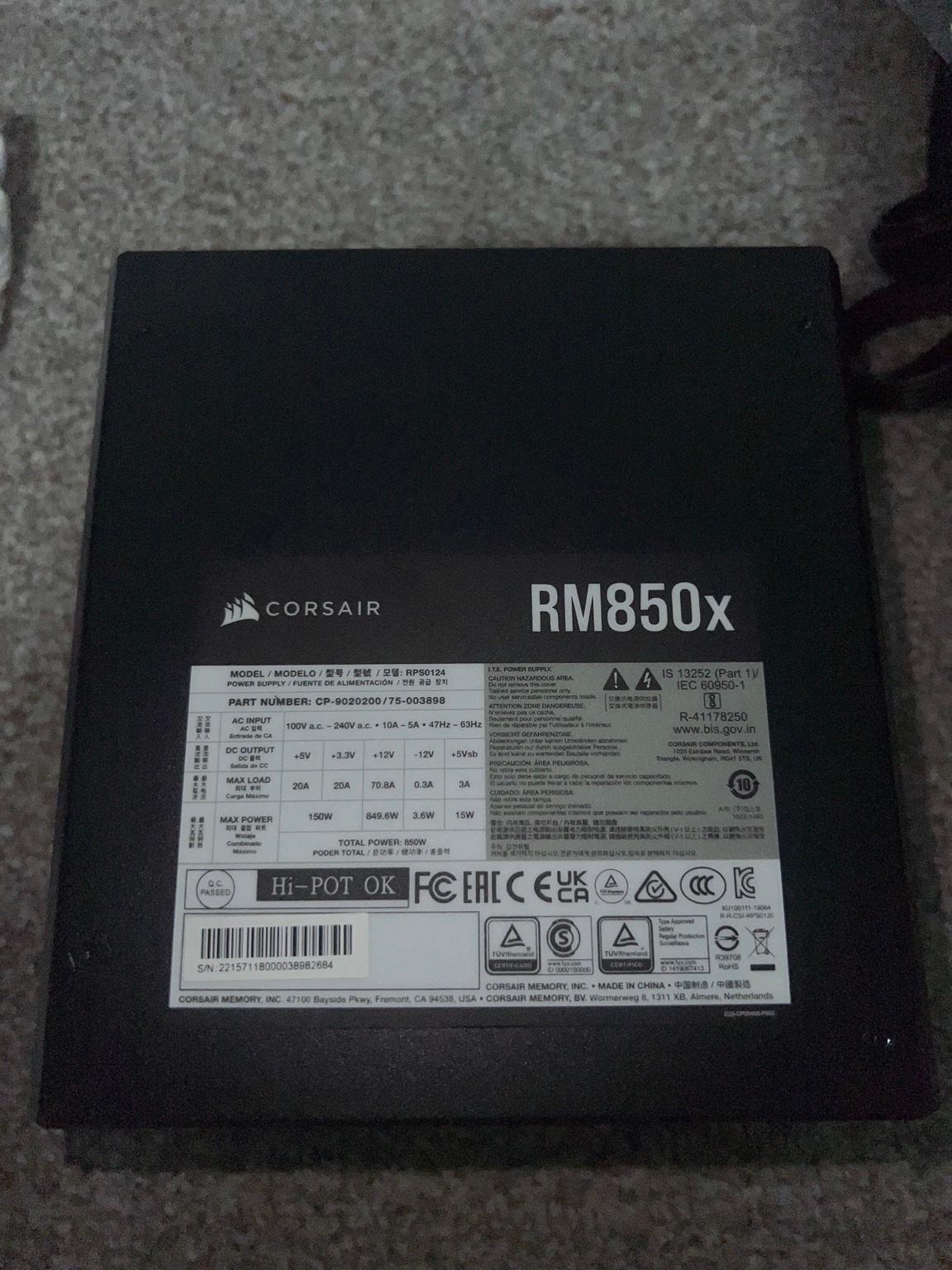 Corsair Rm850x Gold Modular Power Supply in B92 Solihull for £75.00 for ...