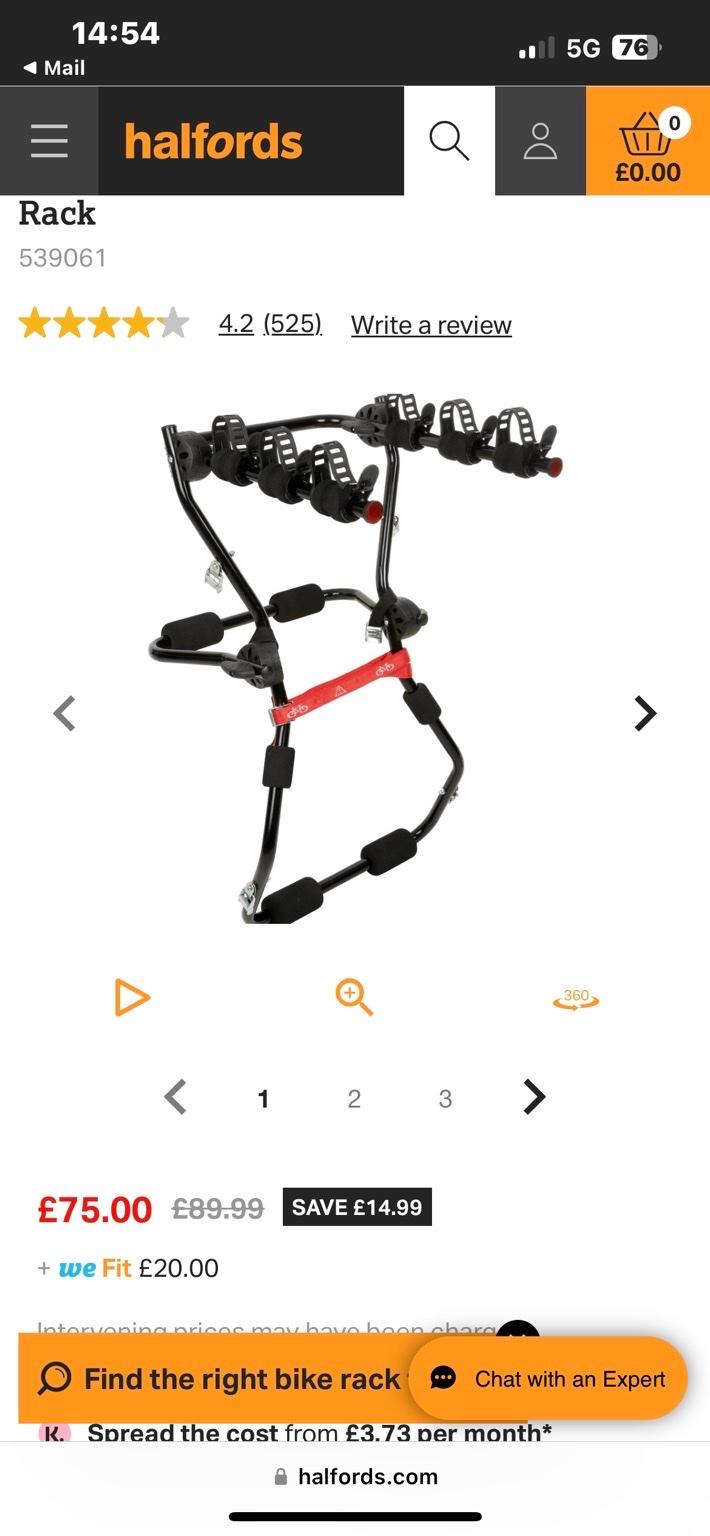 Halfords bike rack in S36 Sheffield für 10,00 £ zum Verkauf | Shpock DE