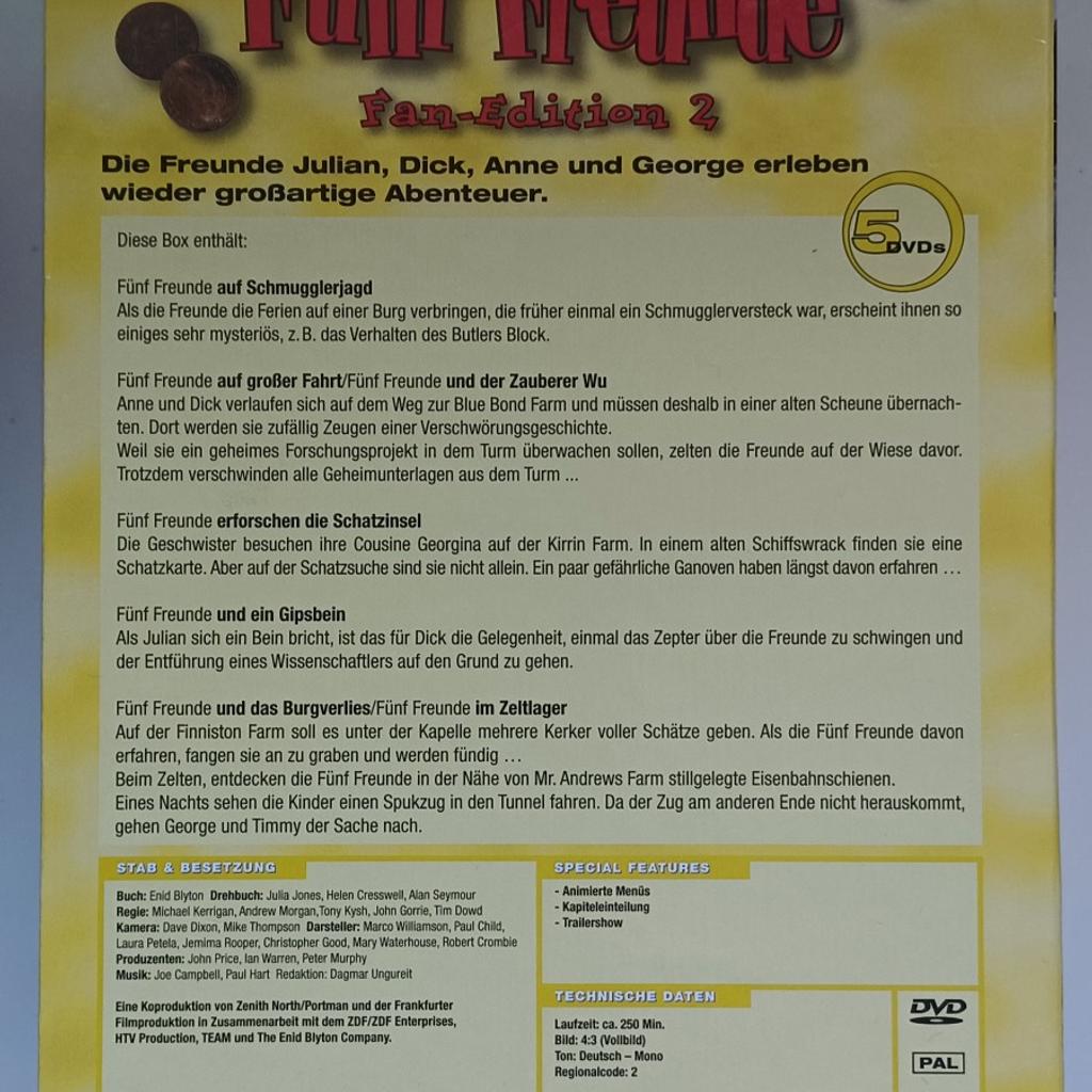 Fünf Freunde Fan Edition 2 Boxen mit 10 DVD's in 70184 Stuttgart for € ...