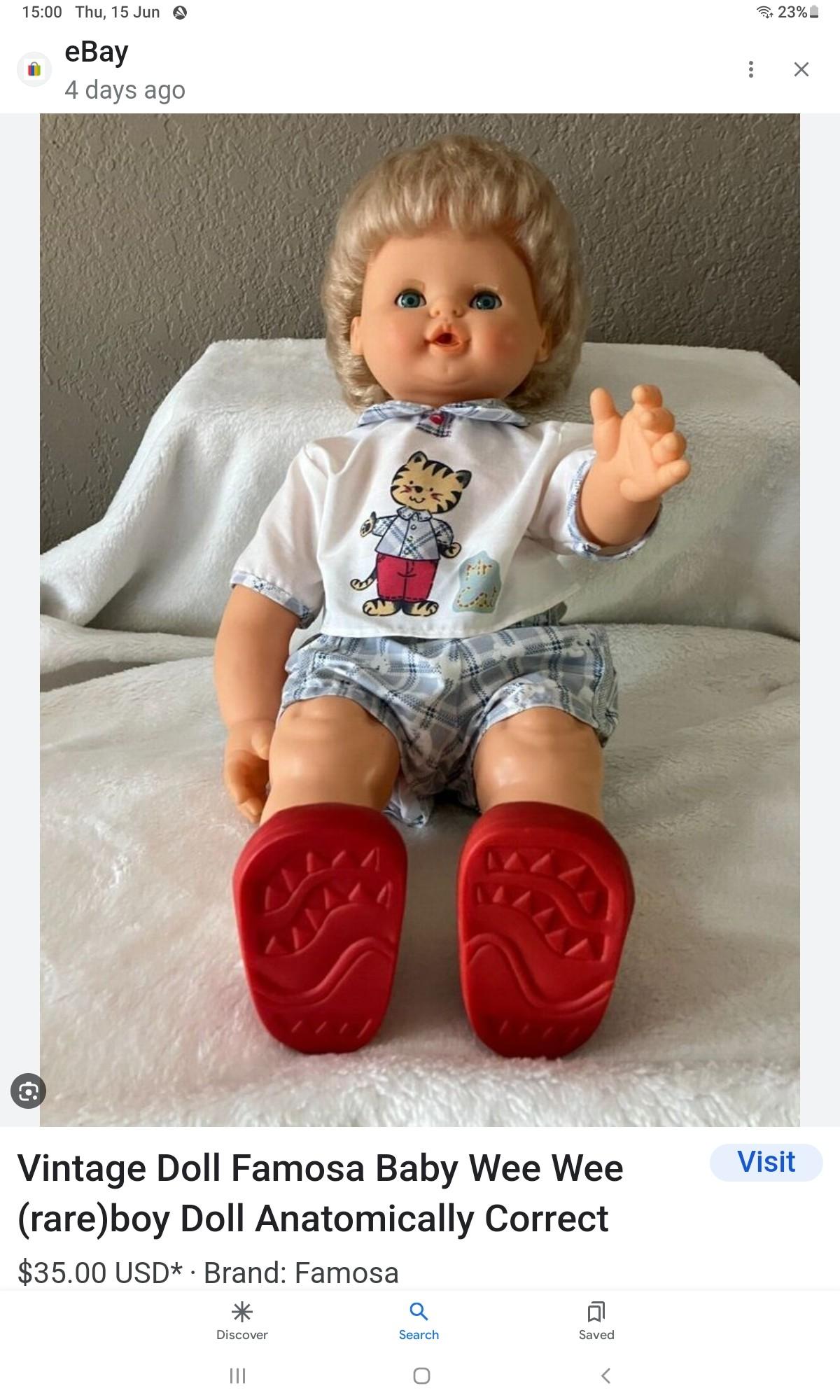 vintage boy doll baby wee wee famosa works in B26 Birmingham für 25,00 ...