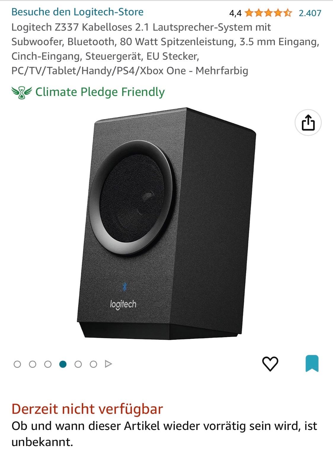 🔊 Logitech - 80 Watt - Bluetooth Subwoofer 🔊 in 1100 Wien für € 60,00 ...