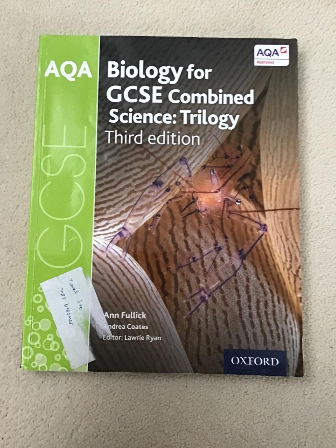 AQA GCSE Combined Science Biology Book in BR8 Swanley for £5.00 for ...