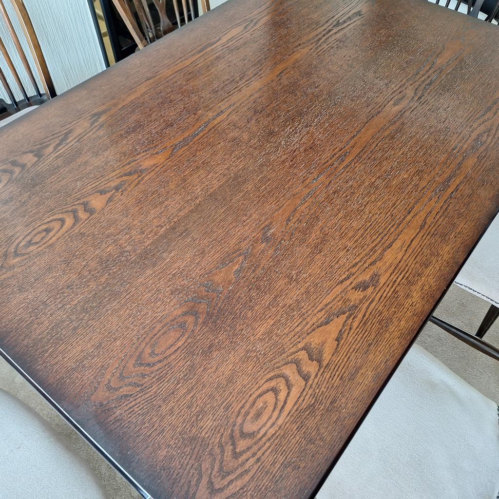 Vintage Dark Oak Table 6 Wheelback Chairs in M33 Trafford for £60.00 ...