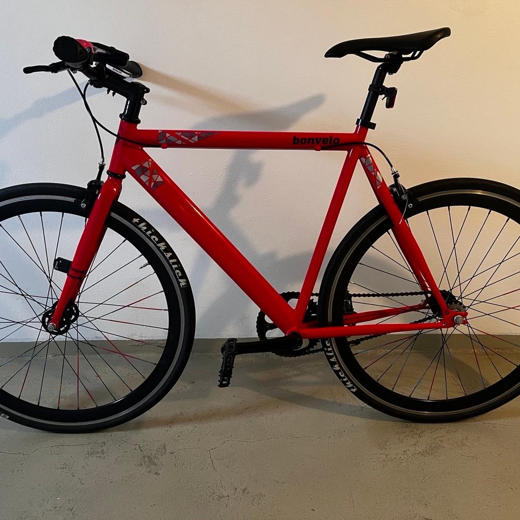 bonvelo Singlespeed Fixie Bike“Blizz Red Flag in 6922 Marktgemeinde ...