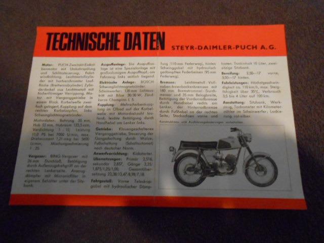 Oldtimer Prospekt Puch M125 in 2500 Gemeinde Baden for €15.00 for sale | Shpock