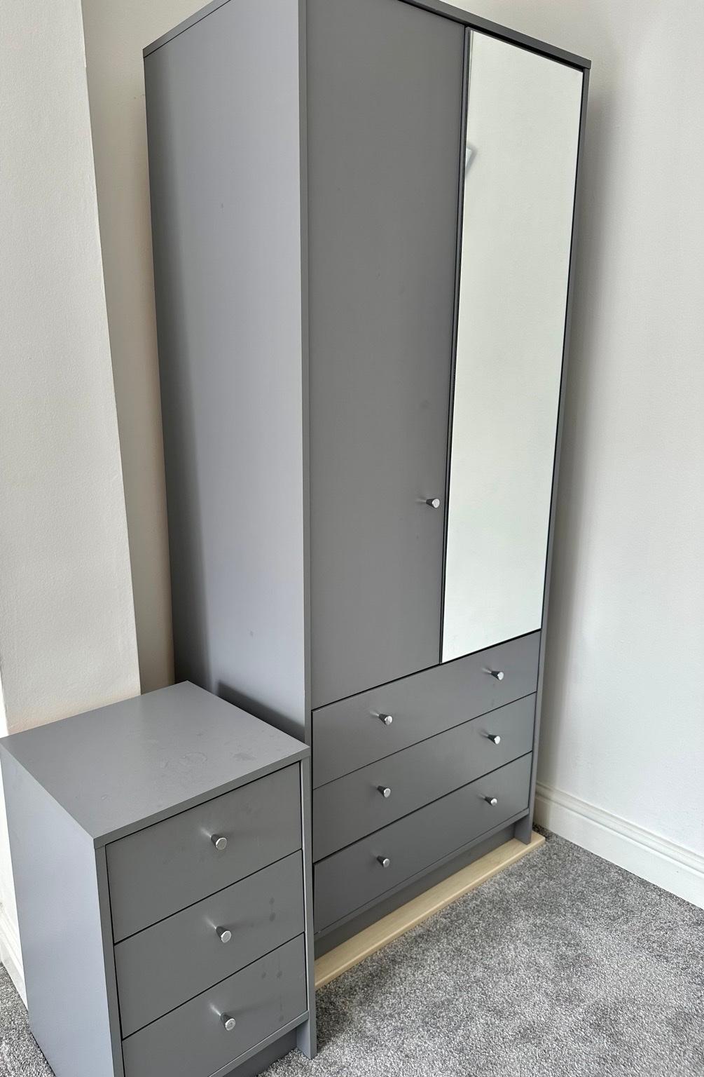 ARGOS MALIBU grey wardrobe & bedside table in DY9 Stourbridge für 20,00 ...