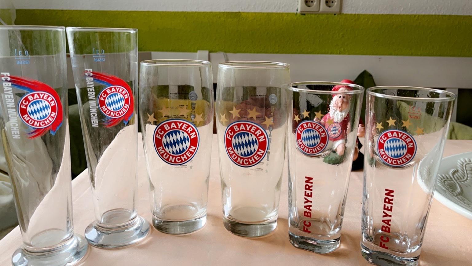 FC Bayern München Biergläser Set 35€ mit VB in 30449 Hannover für 35,00 ...